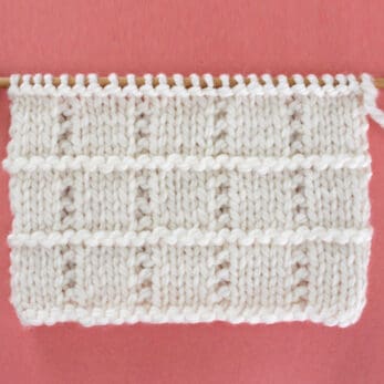 Tile Squares Stitch Knitting Pattern for Beginners | Studio Knit