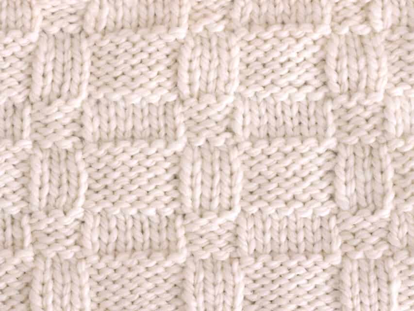 Basket Loop Stitch Knitting Pattern for Beginners - Studio Knit