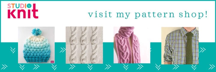 Knitted Tie Pattern in Seed Stitch - Studio Knit