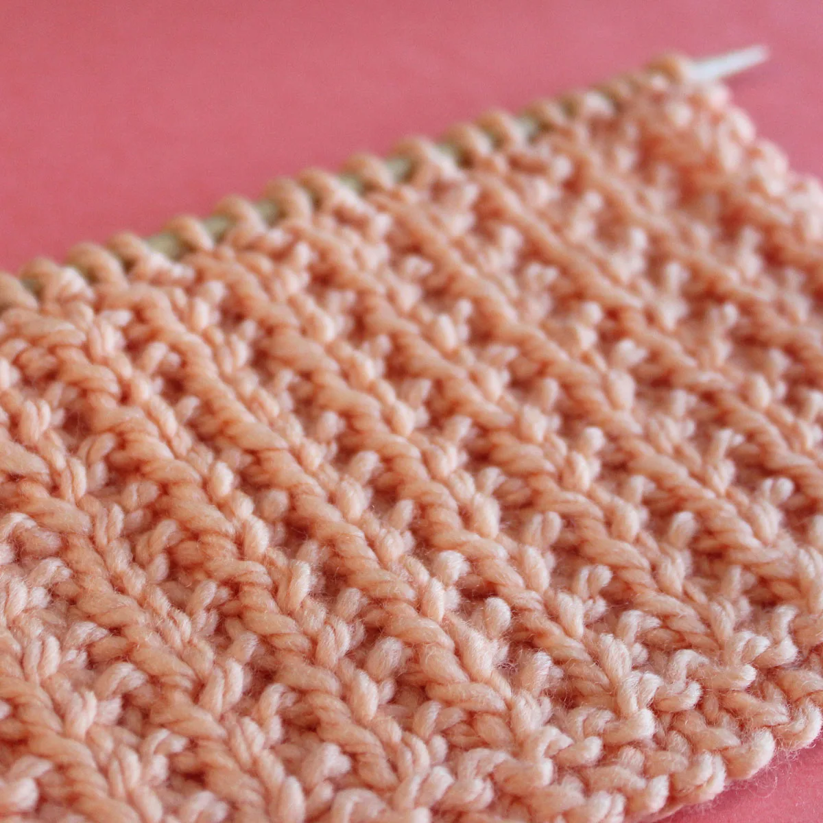 Broken Rib Stitch Knitting Pattern for Beginners - Studio Knit