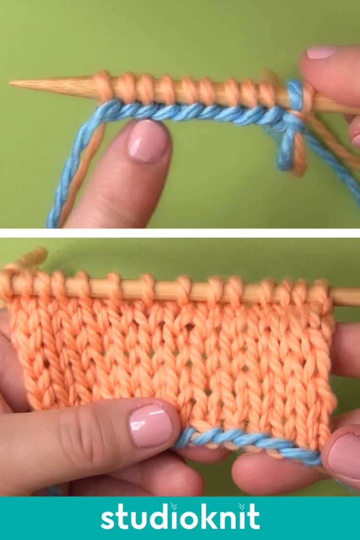 Two-Color Braided Cast On for Knitters - Studio Knit