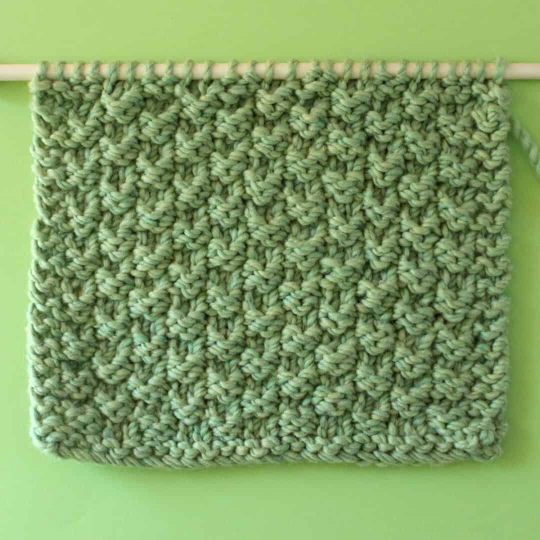 Double Moss Stitch Knitting Pattern for Beginners - Studio Knit