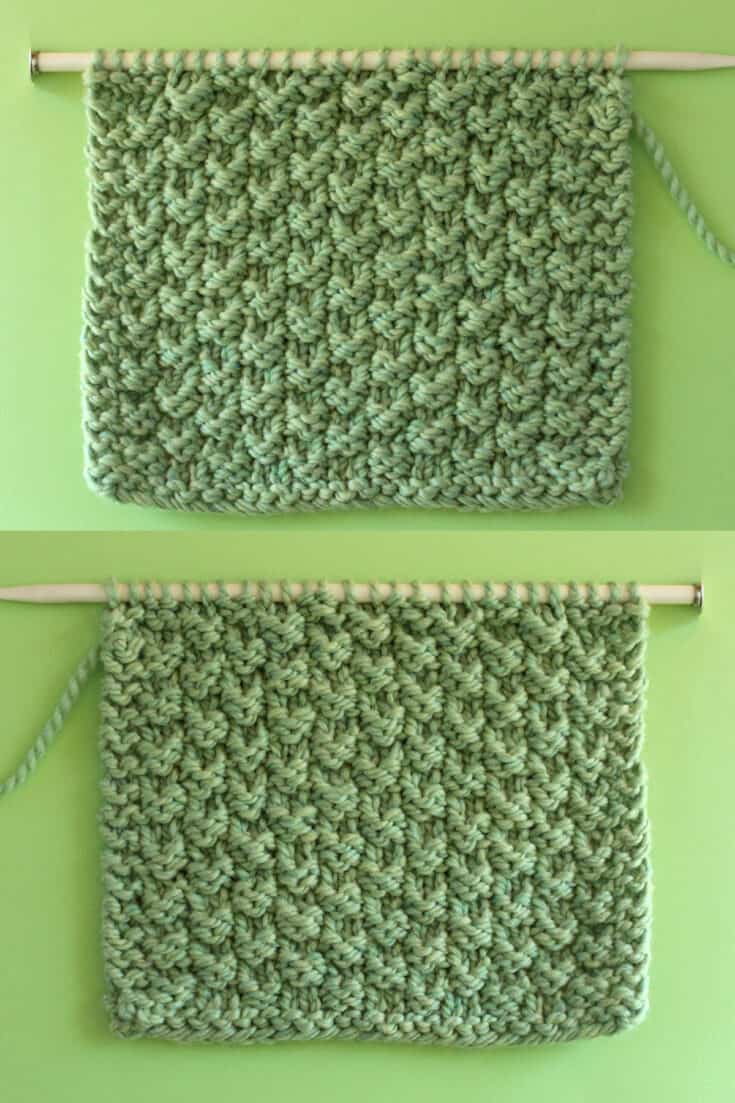 Double Moss Stitch Knitting Pattern for Beginners - Studio Knit
