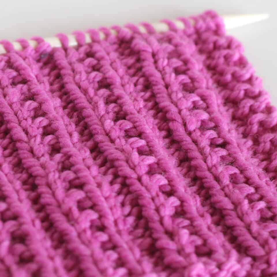 Beaded Rib Stitch Knitting Pattern for Beginners - Studio Knit
