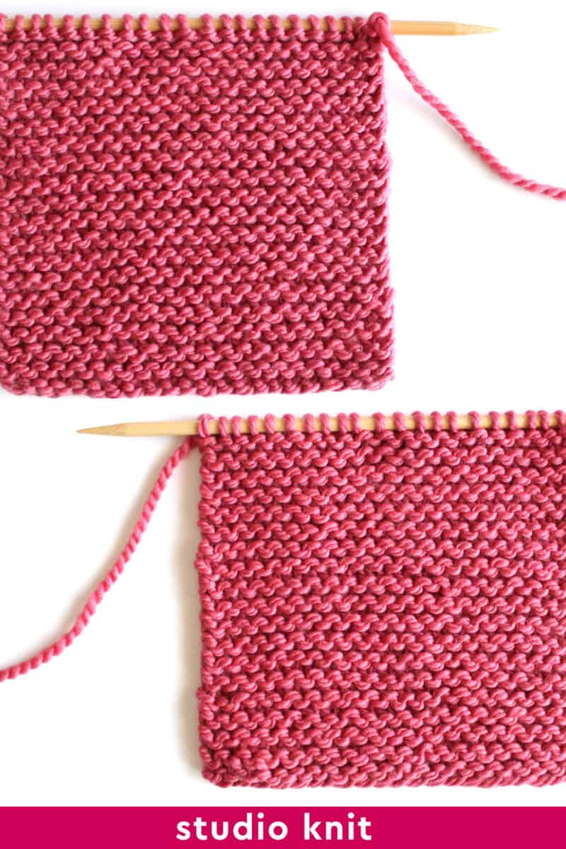 Garter Stitch Knitting Pattern for Beginners - Studio Knit