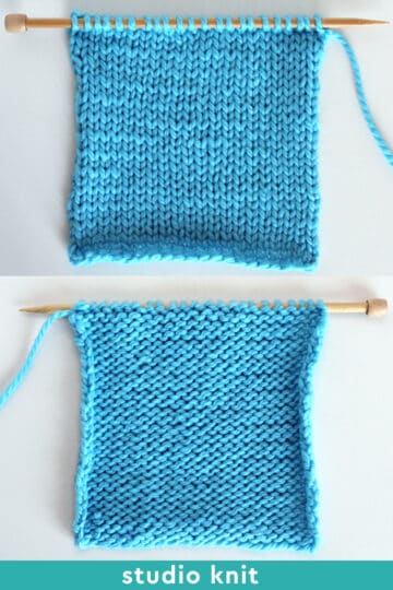 Stockinette Stitch Knitting Pattern for Beginners - Studio Knit