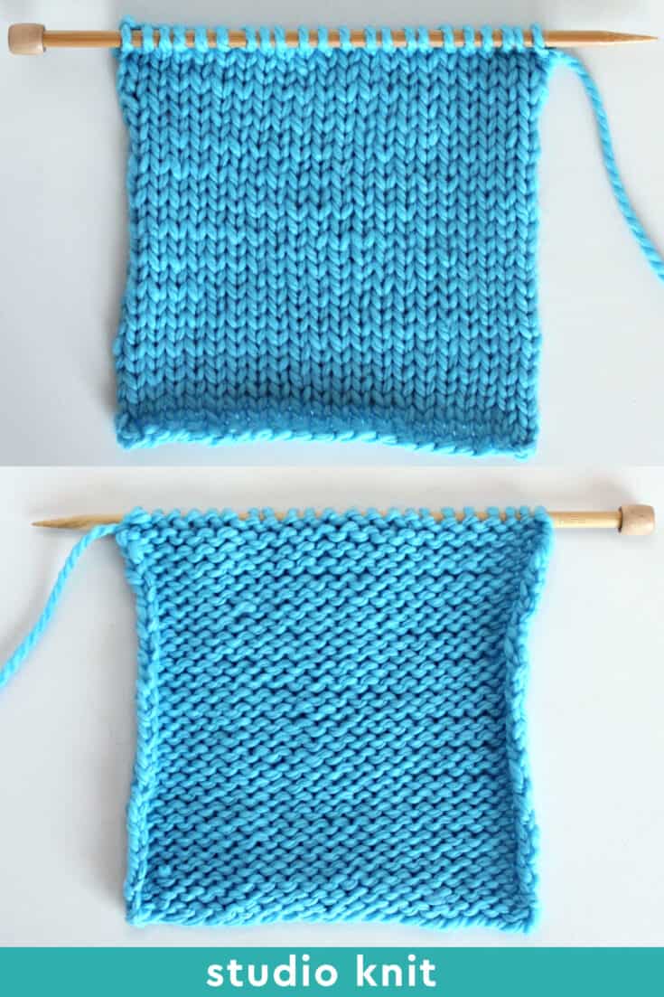 Stockinette Stitch Knitting Pattern for Beginners - Studio Knit