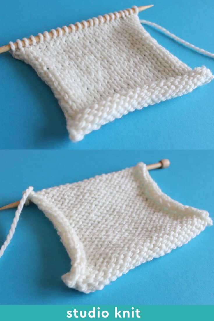 Stockinette Stitch Knitting Pattern for Beginners - Studio Knit