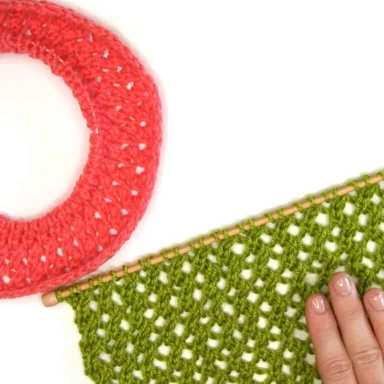 Easy Mesh Lace Knitting Stitch Pattern - Studio Knit