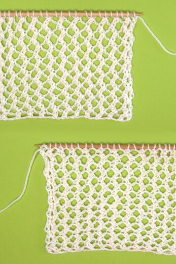 Easy Mesh Lace Knitting Stitch Pattern - Studio Knit