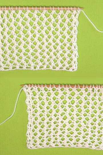 Easy Mesh Lace Knitting Stitch Pattern - Studio Knit