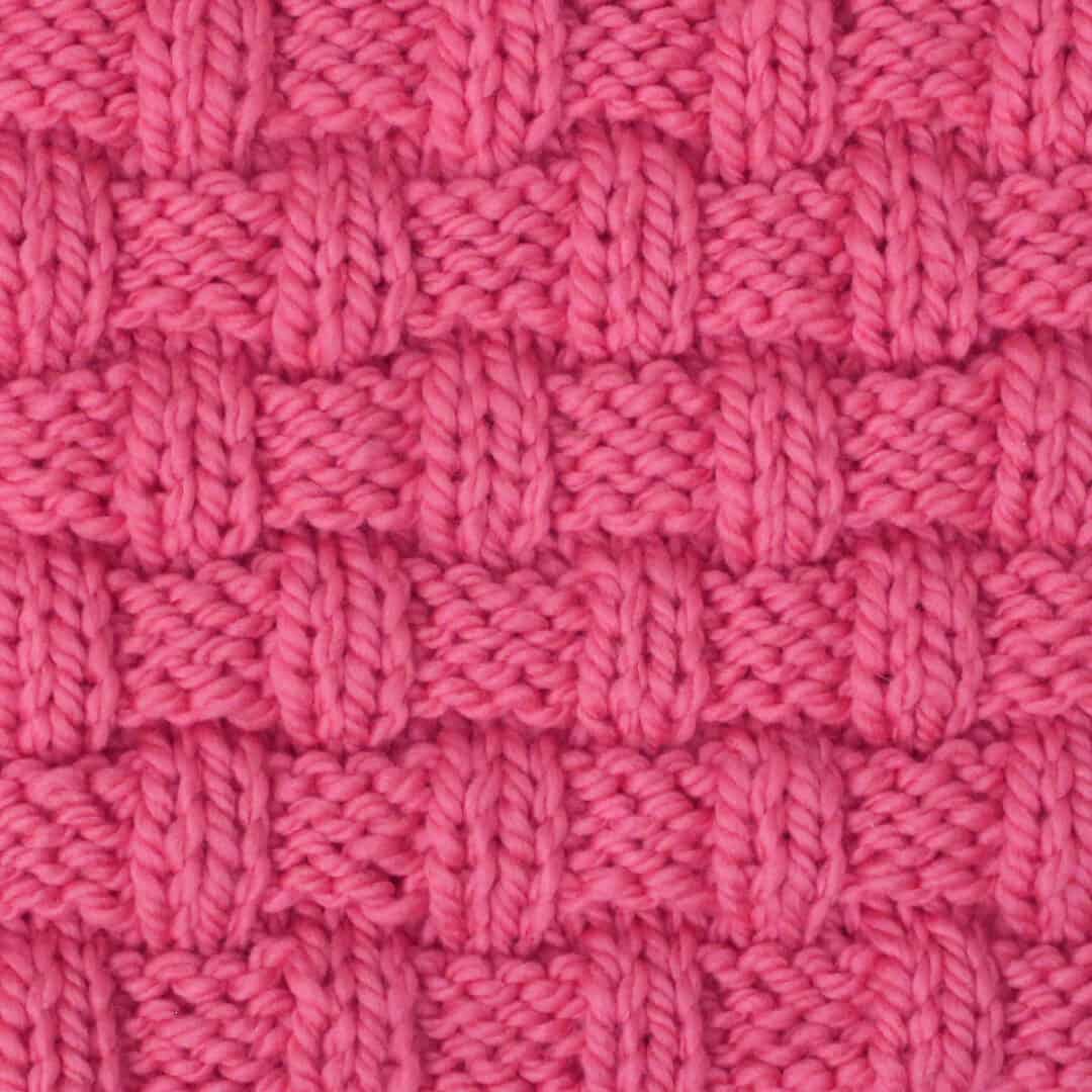 Basket Weave Stitch Knitting Pattern for Beginners - Studio Knit