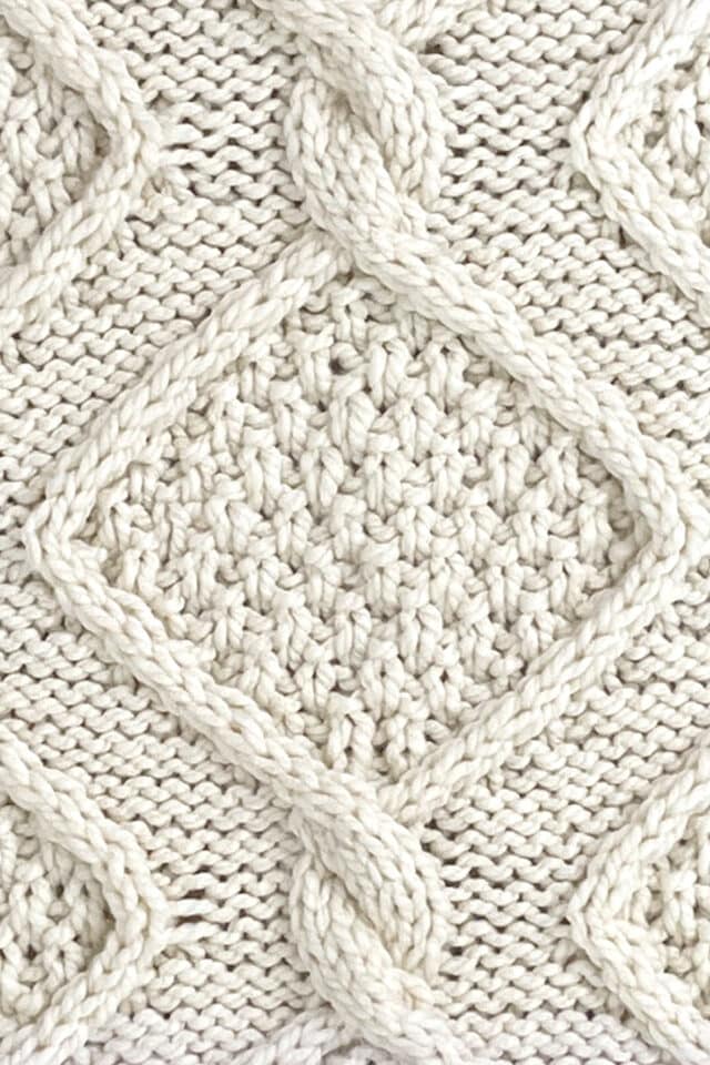 Diamond Heights Cable Knit Blanket Pattern - Studio Knit