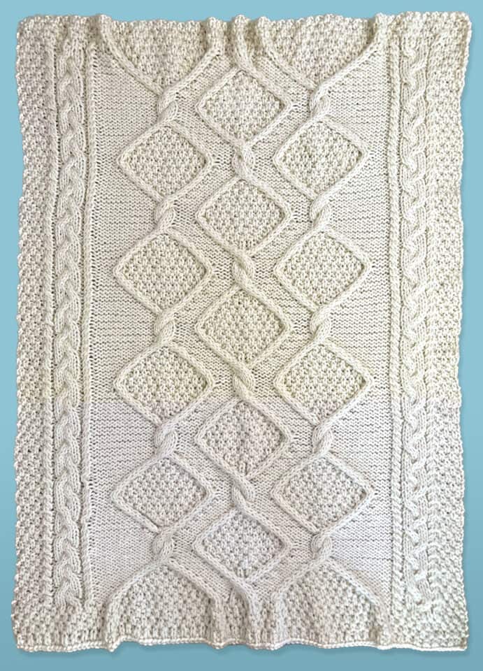 Diamond Heights Cable Knit Blanket Pattern - Studio Knit