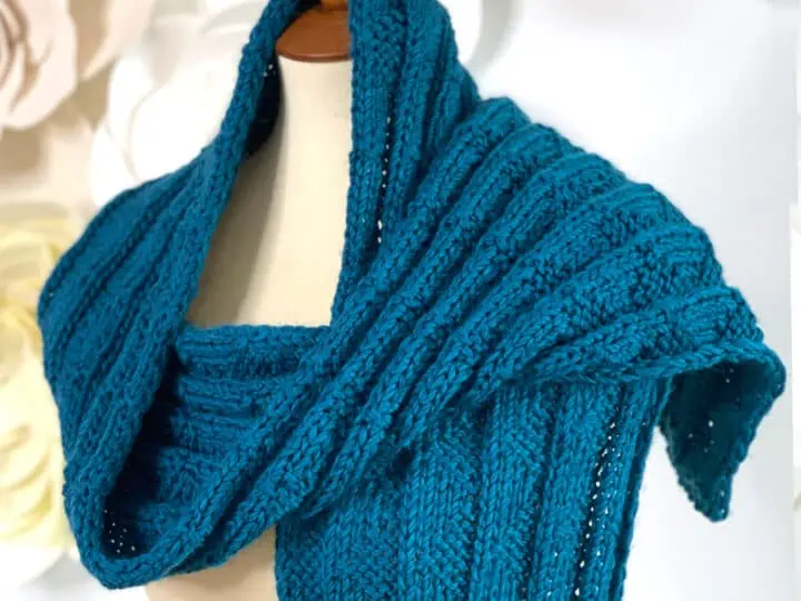 Long Raindrops Knit Cowl Scarf - Studio Knit