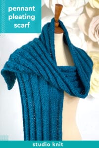 Pennant Pleating Stitch Knitting Pattern for Beginners - Studio Knit