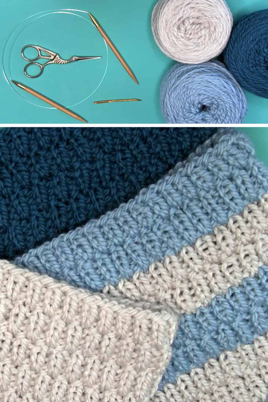 Long Raindrops Infinity Scarf Knitting Pattern - Studio Knit