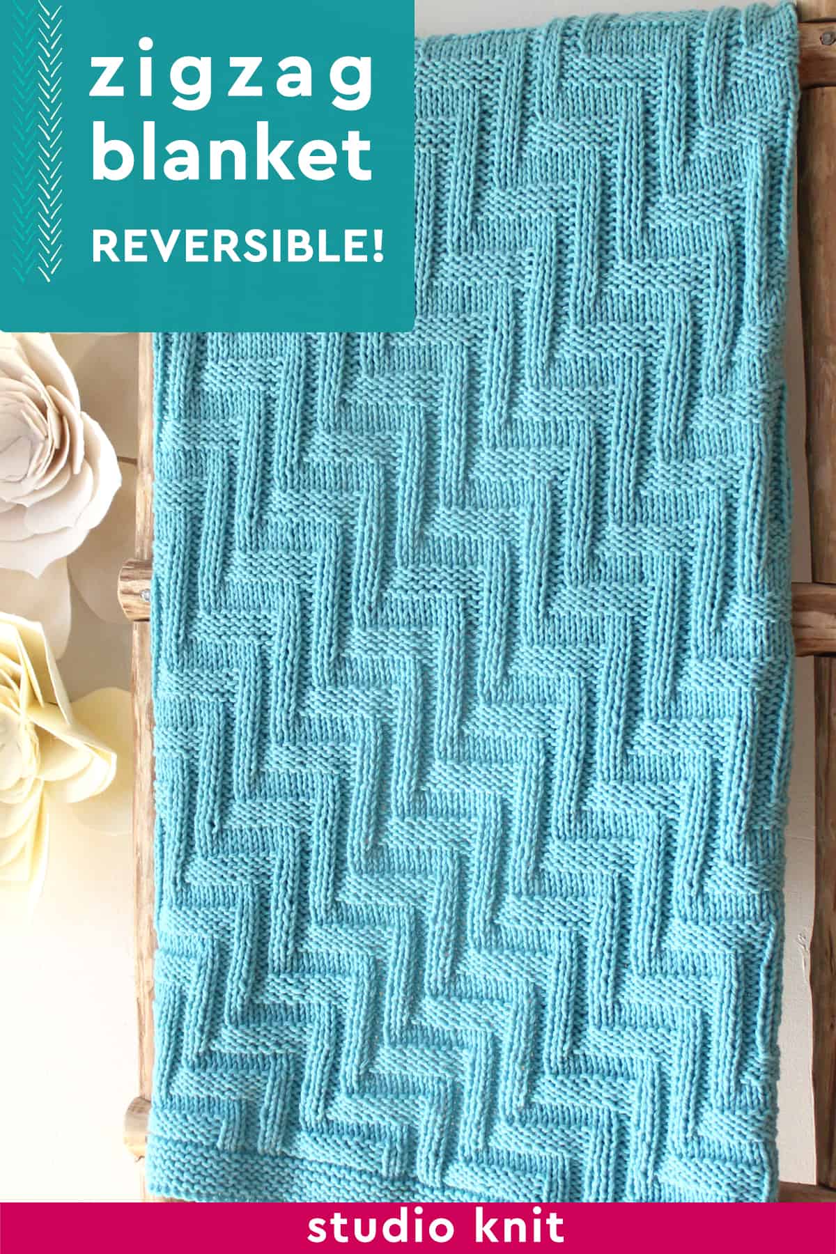 Zayante Zigzag Knitted Blanket Pattern - Studio Knit
