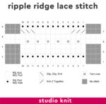 Ripple Ridge Lace Knit Stitch Pattern - Studio Knit