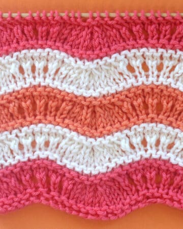 Ripple Ridge Lace Knit Stitch Pattern - Studio Knit