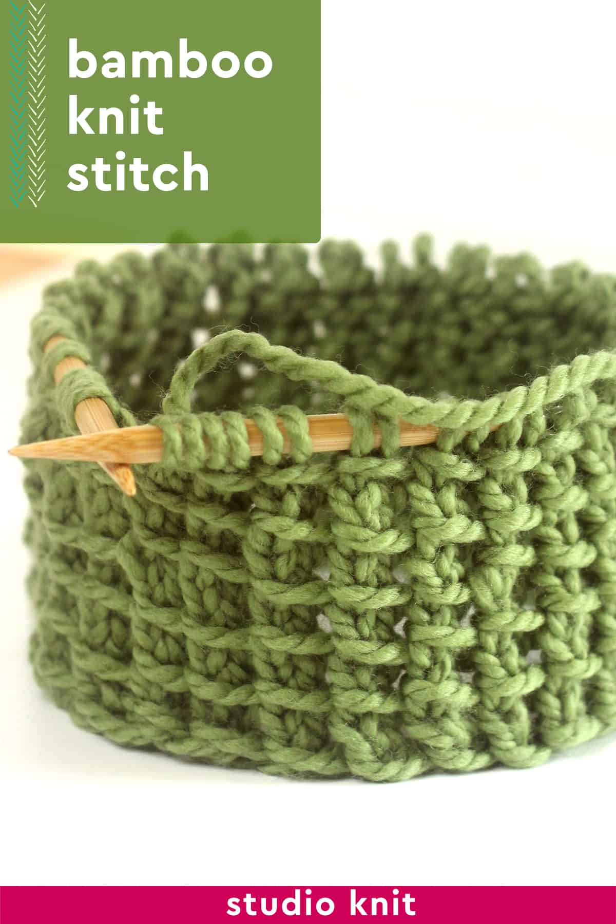 Bamboo Stitch Knitting Pattern - Studio Knit