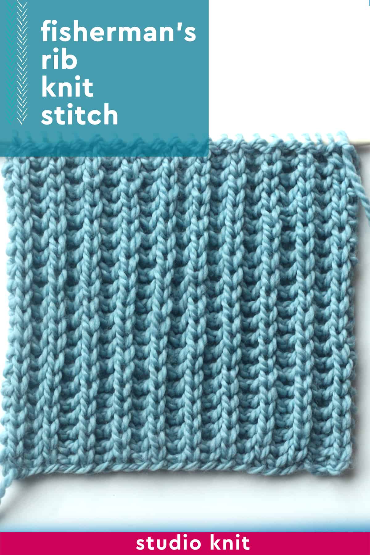Fisherman's Rib Knit Stitch Pattern - Studio Knit