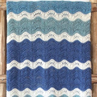 Mavericks Wave Ripple Knitted Blanket Pattern - Studio Knit