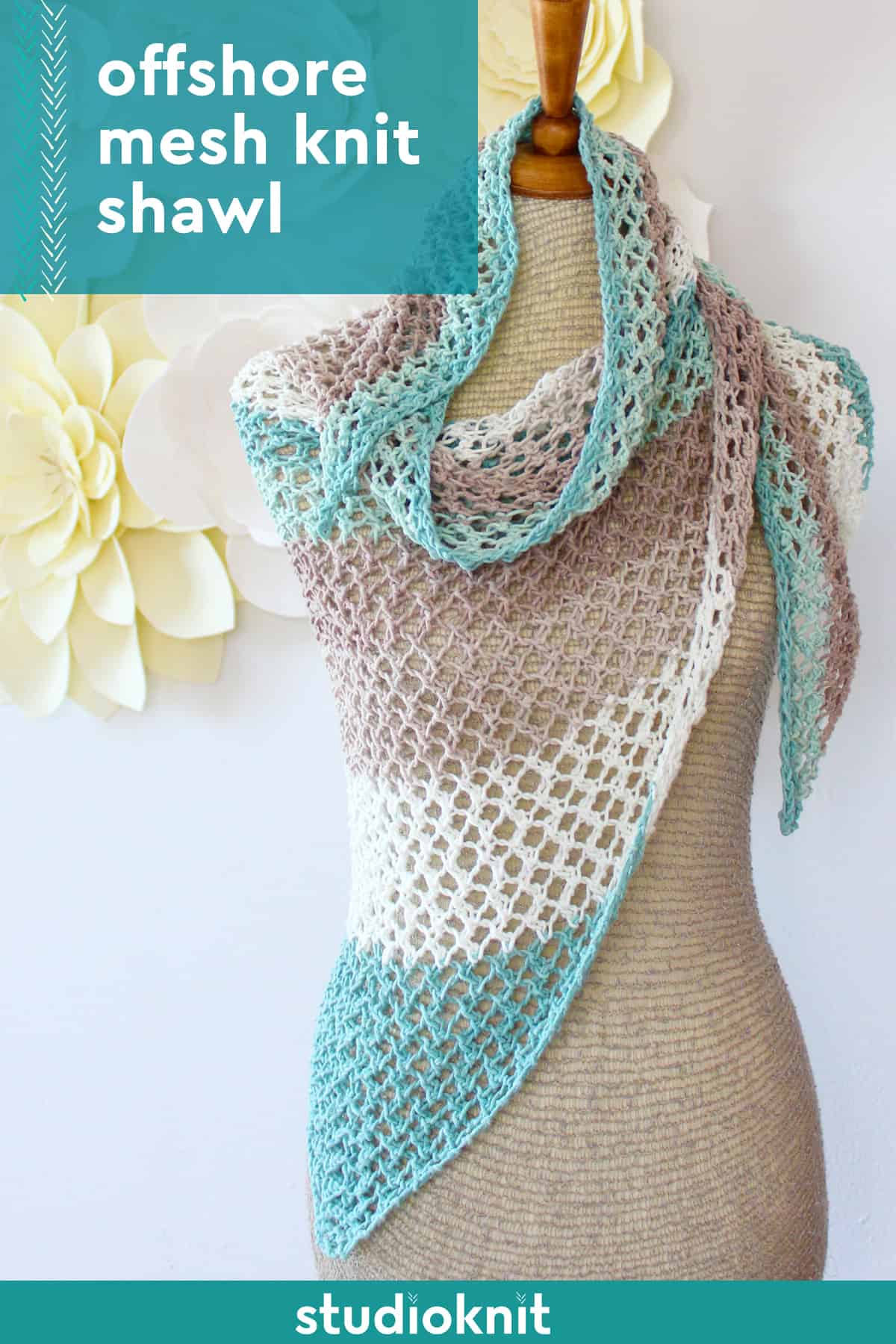 Offshore Mesh Shawl Knitting Pattern - Studio Knit