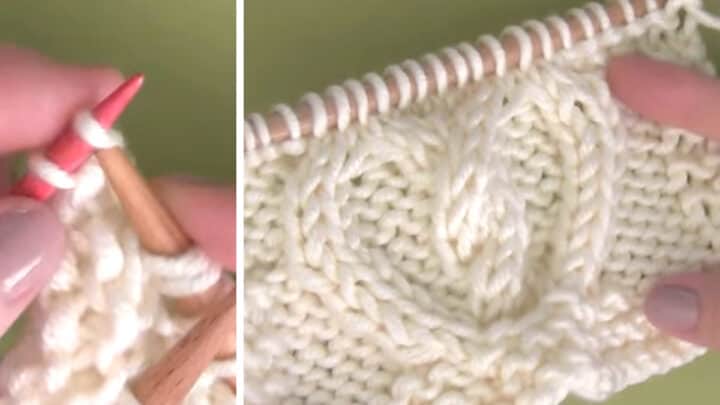 Celtic Cable Heart Stitch Knitting Pattern - Studio Knit