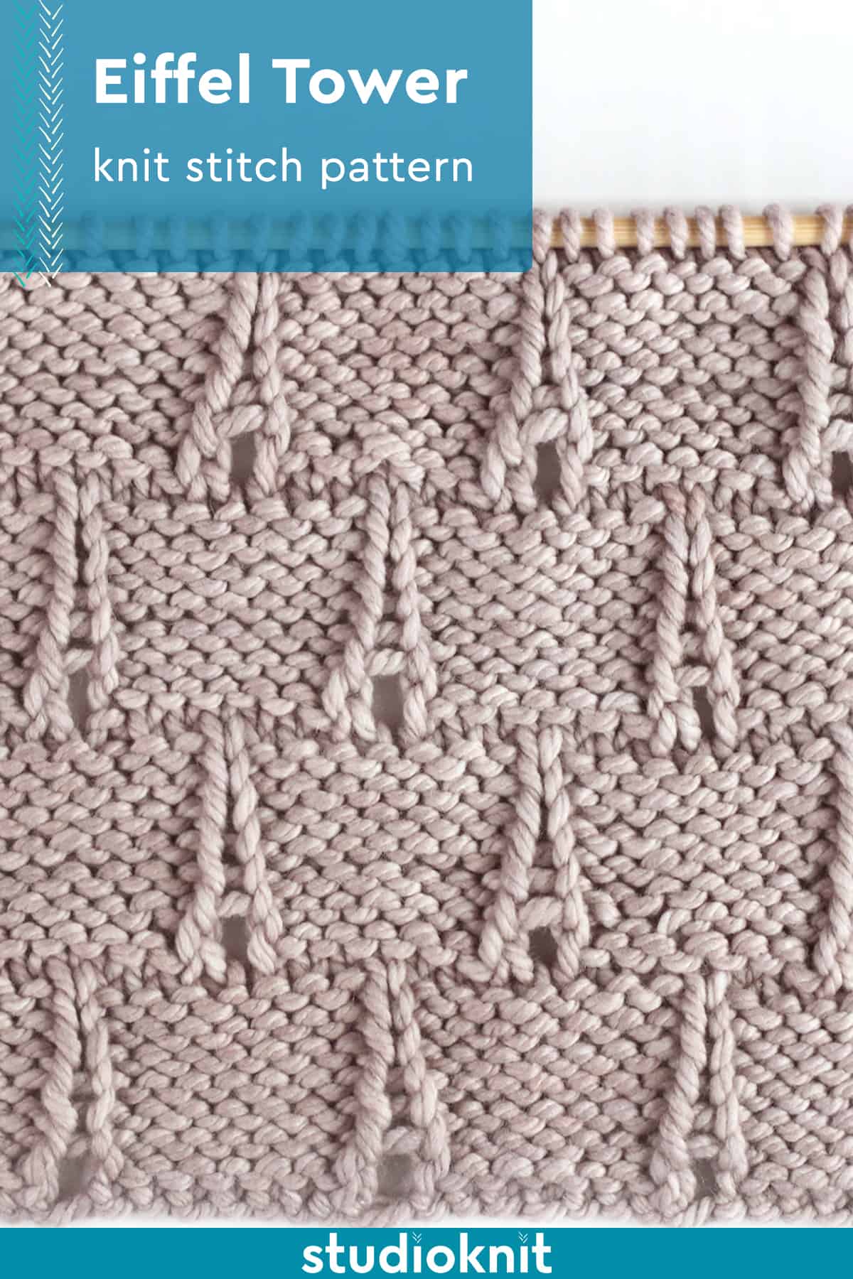 Eiffel Tower Stitch Knitting Pattern - Studio Knit