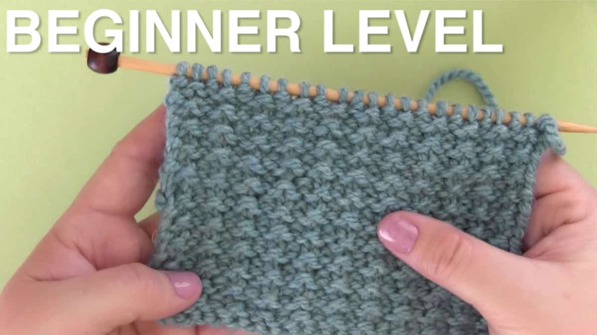Sand Stitch Knitting Pattern for Beginners - Studio Knit