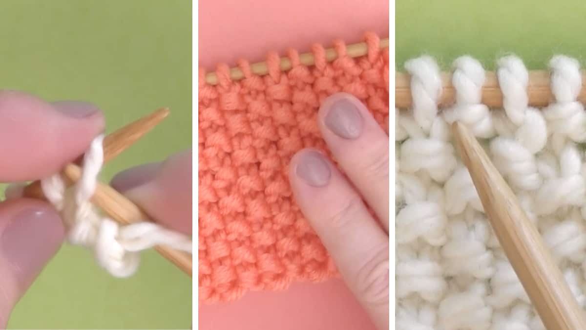 Easiest Seed Stitch Knitting Pattern for Beginners - Studio Knit