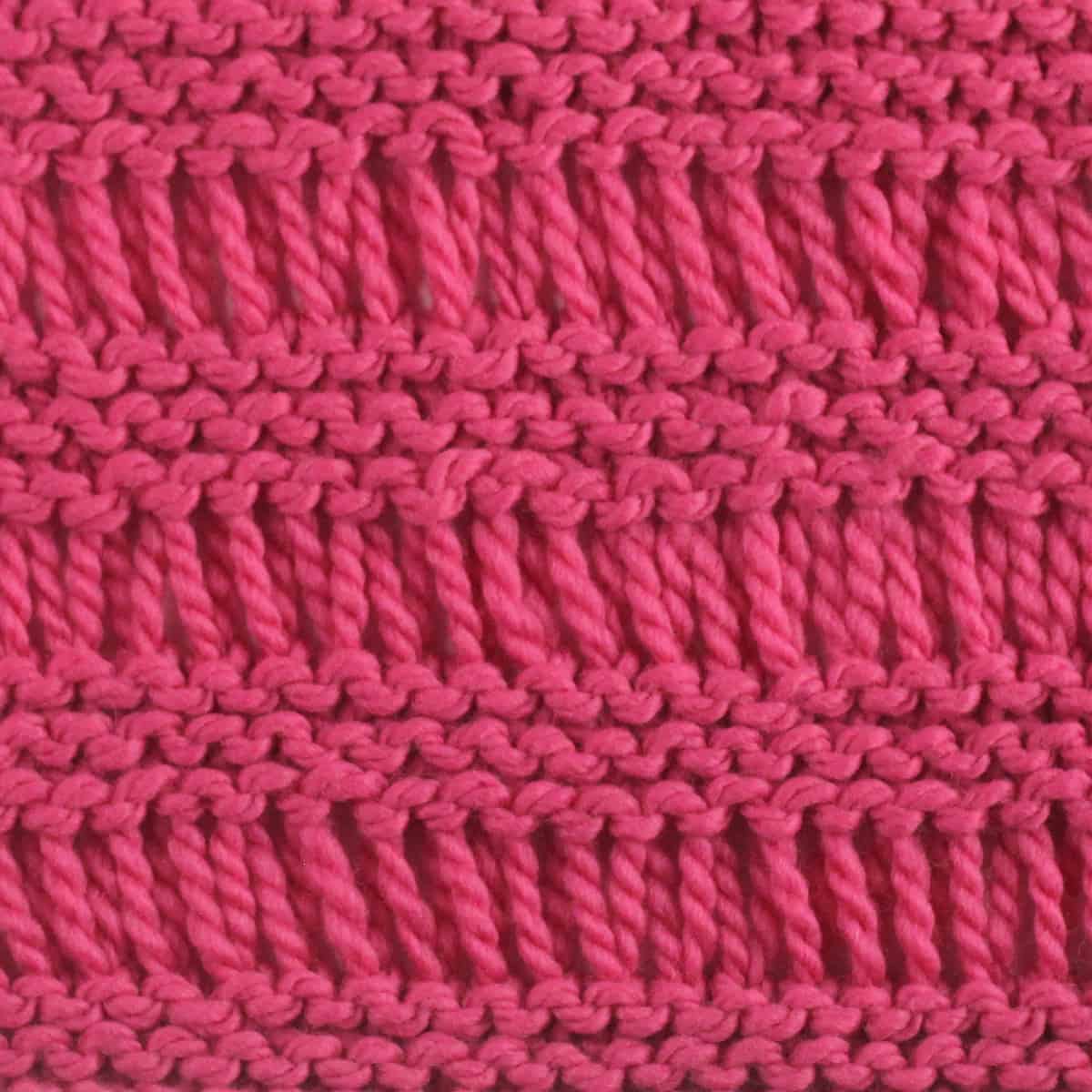Drop Stitch Garter Knitting Pattern - Studio Knit