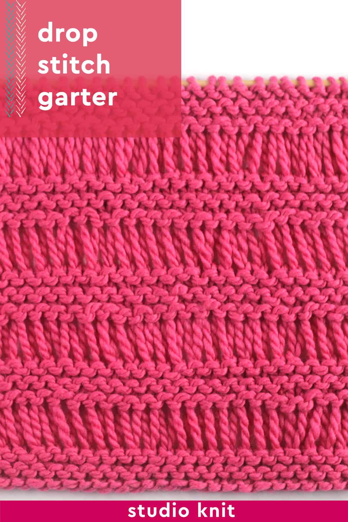 Drop Stitch Garter Knitting Pattern - Studio Knit