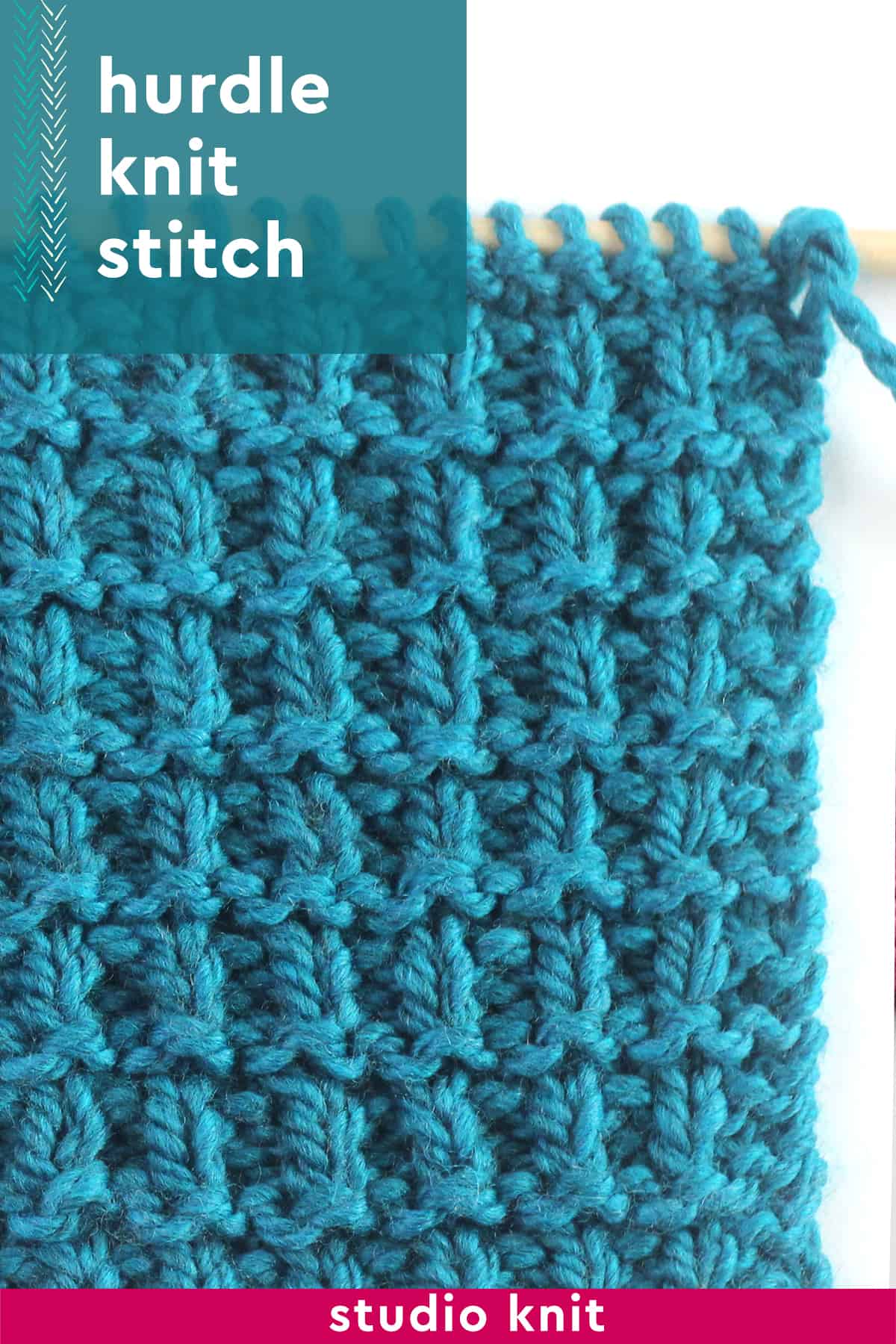 Hurdle Stitch Knitting Pattern for Beginners - Studio Knit