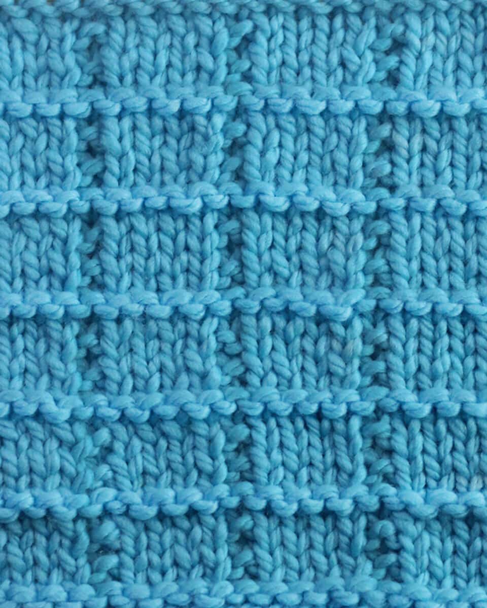 Tile Squares Stitch Knitting Pattern - Studio Knit