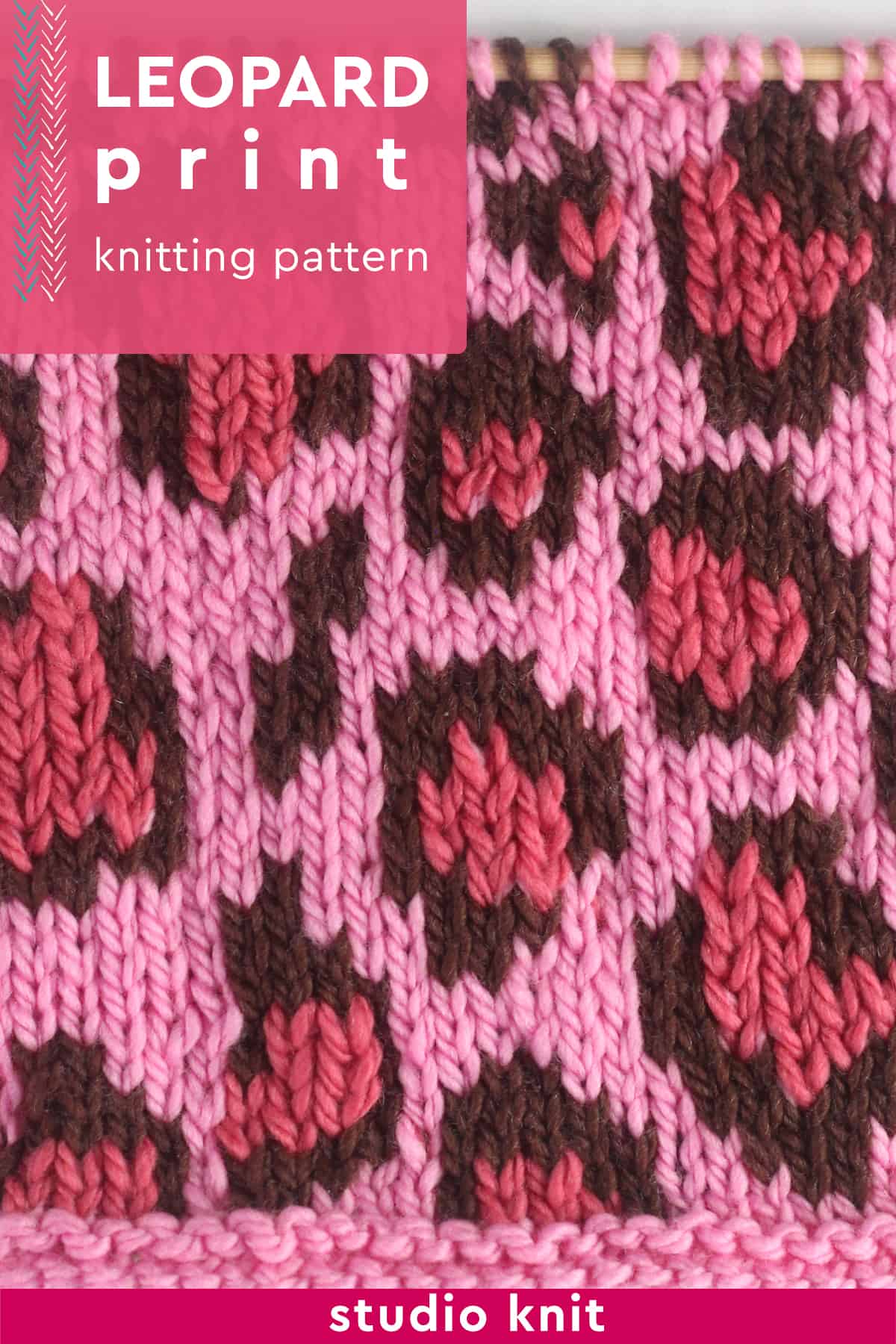 Leopard Print Knit Stitch Pattern - Studio Knit