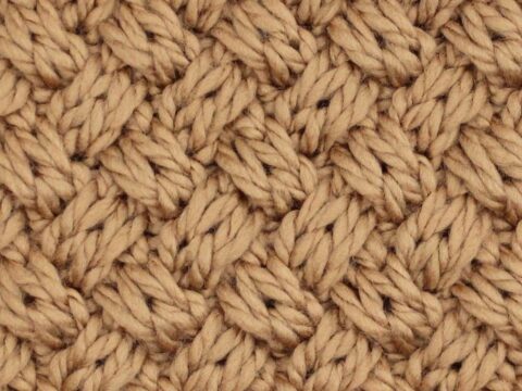 Basket Loop Stitch Knitting Pattern for Beginners - Studio Knit