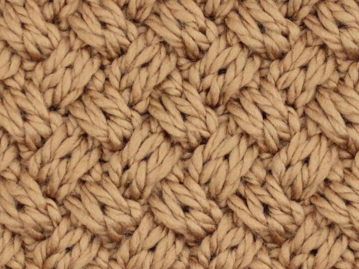 Basket Weave Stitch Knitting Pattern for Beginners - Studio Knit