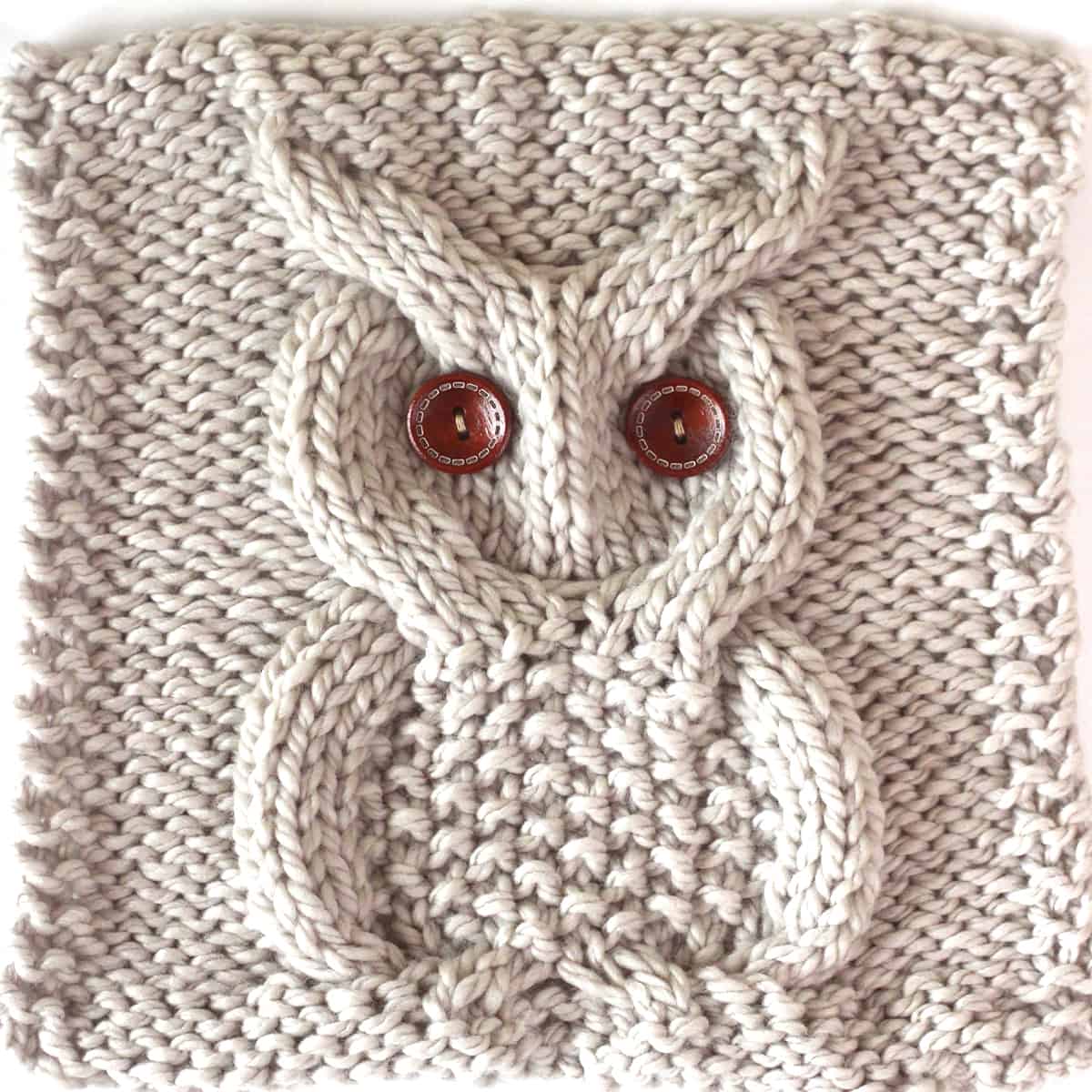 Owl Cable Knitting Pattern - Studio Knit