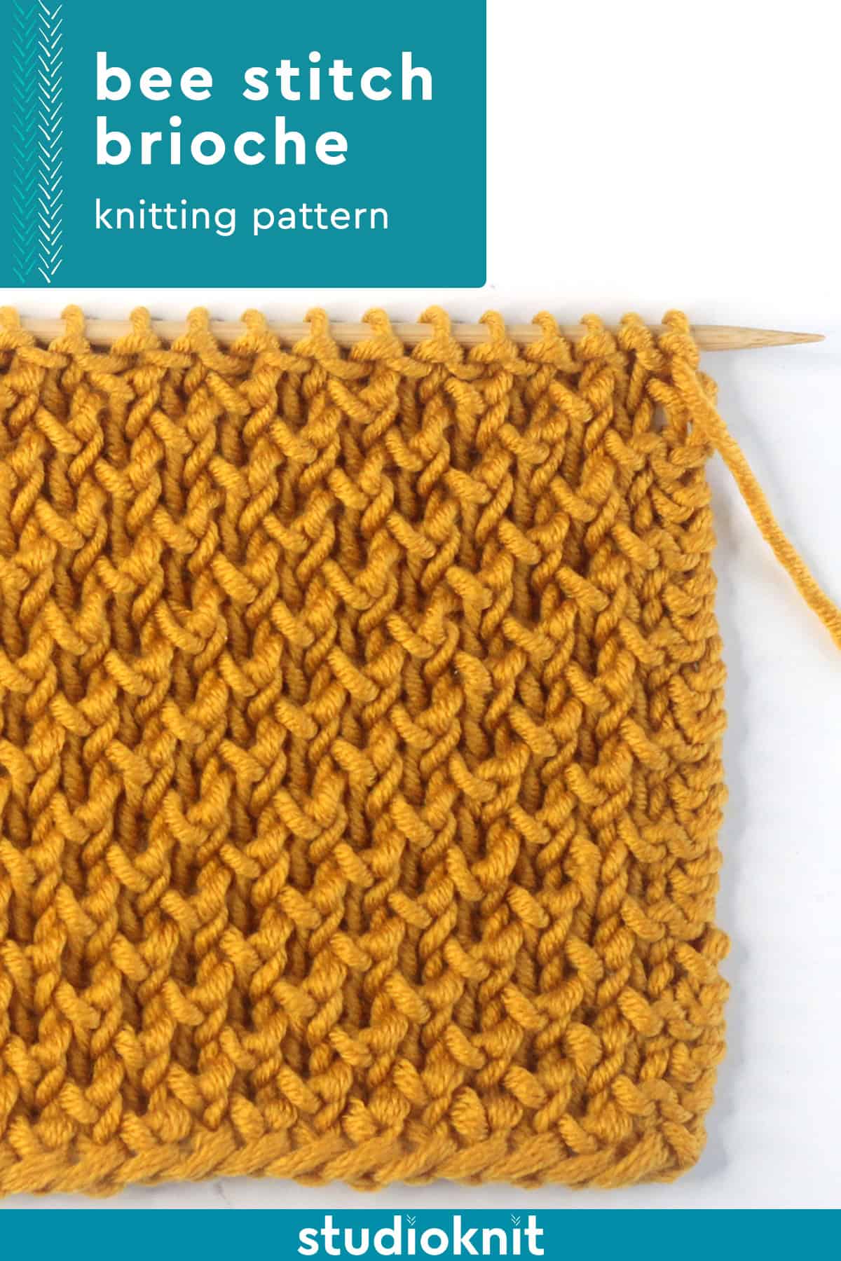 Bee Stitch Brioche Knitting Pattern - Studio Knit