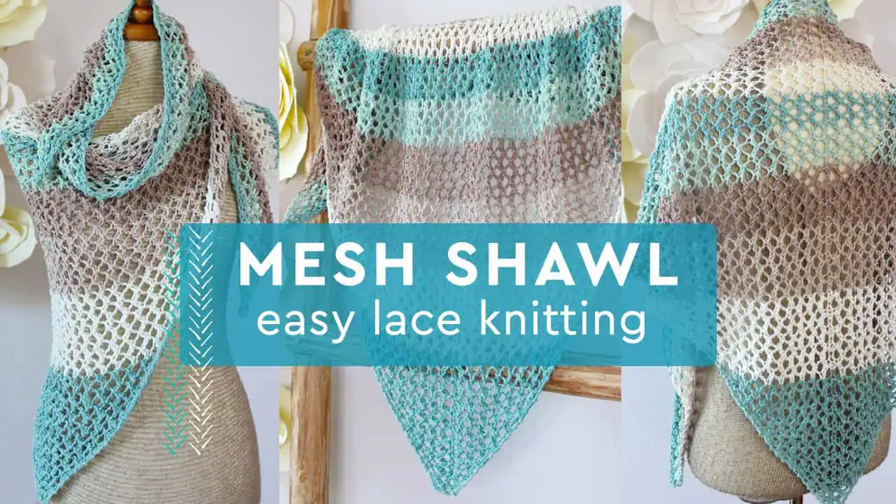 Offshore Mesh Shawl Knitting Pattern - Studio Knit