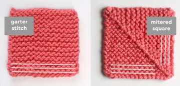 How to Knit Mitered Squares CDD Spine Seam - Studio Knit