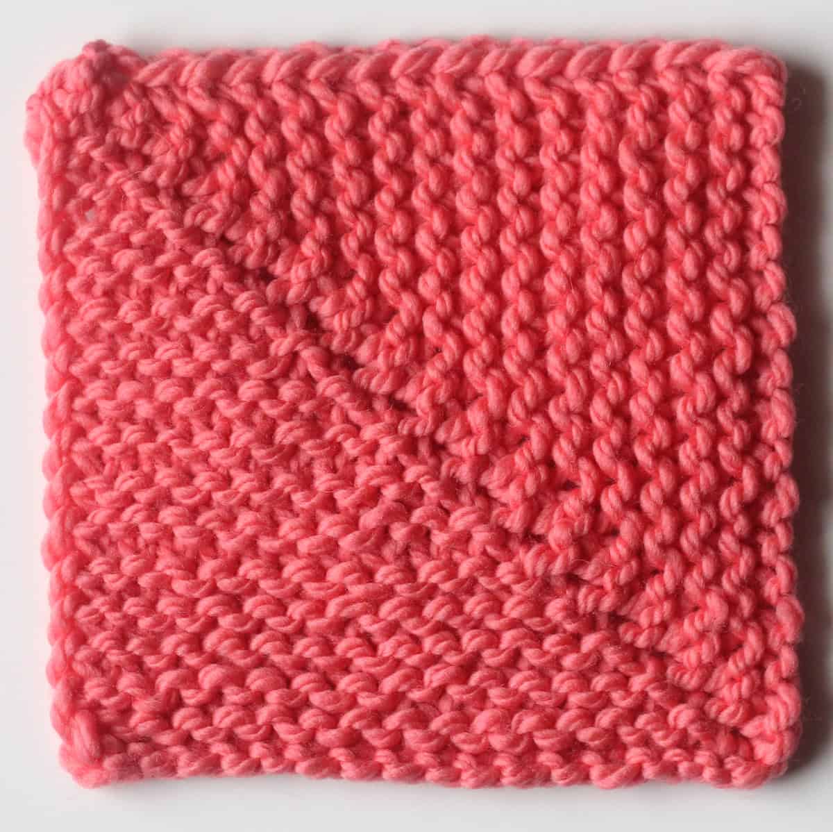 How to Knit Mitered Squares with Easy Decrease Seam - Studio Knit