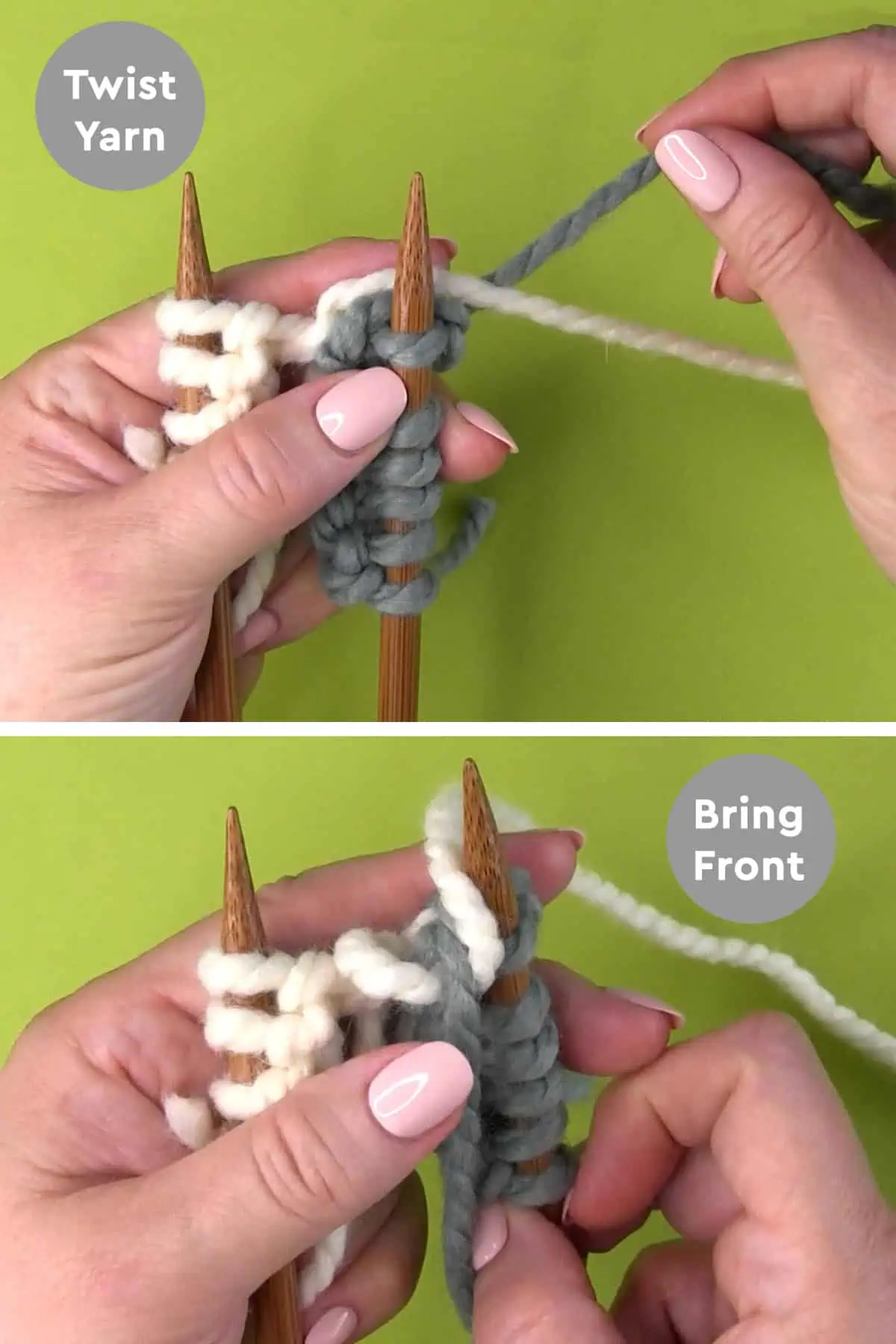 How to Knit 2-Color Mitered Square Half Triangles - Studio Knit