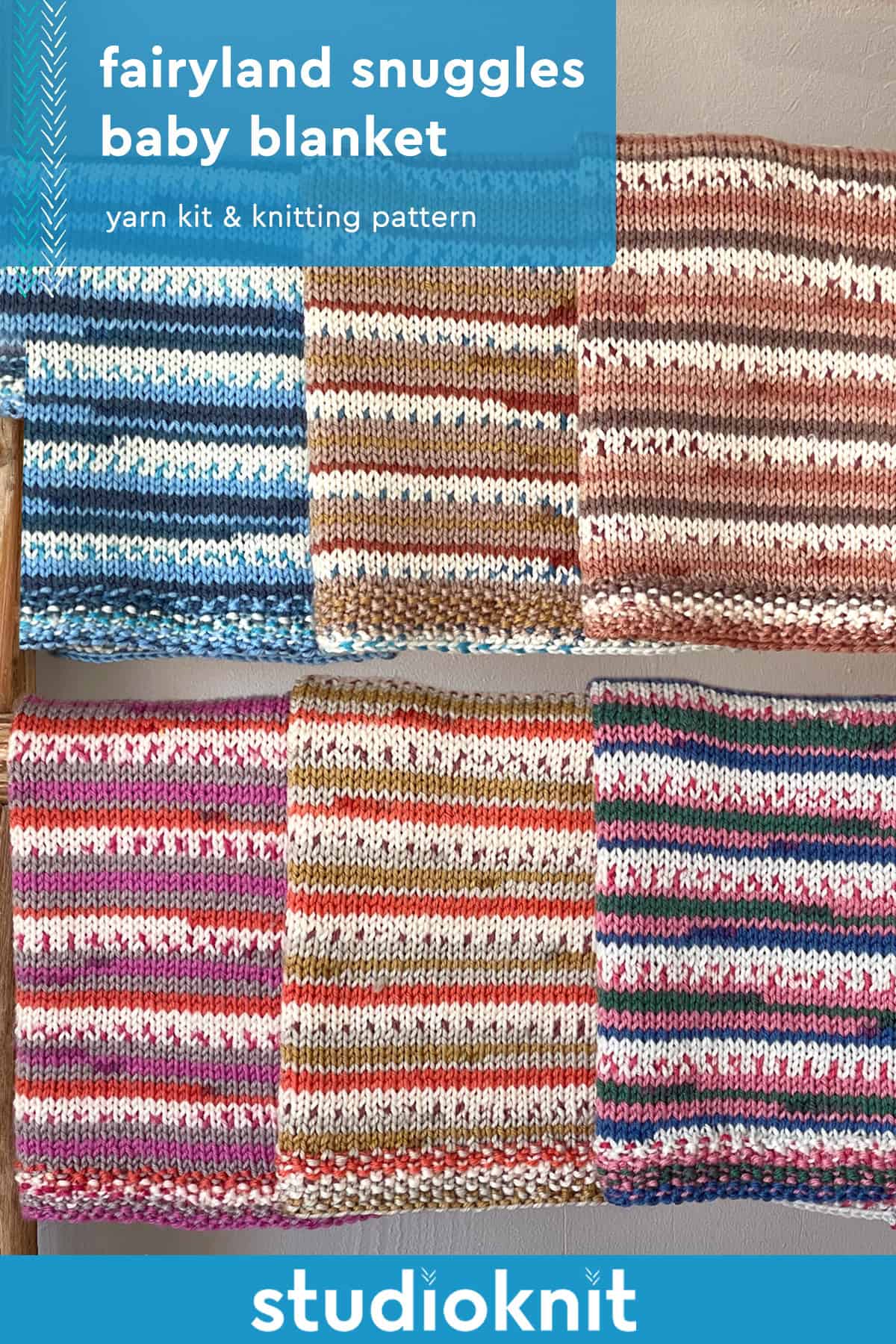 Fairyland Snuggles Baby Blanket Knitting Pattern - Studio Knit