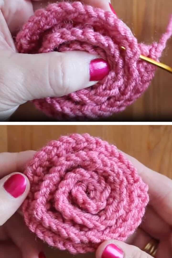 Knitting Rose Flower Pattern - Studio Knit