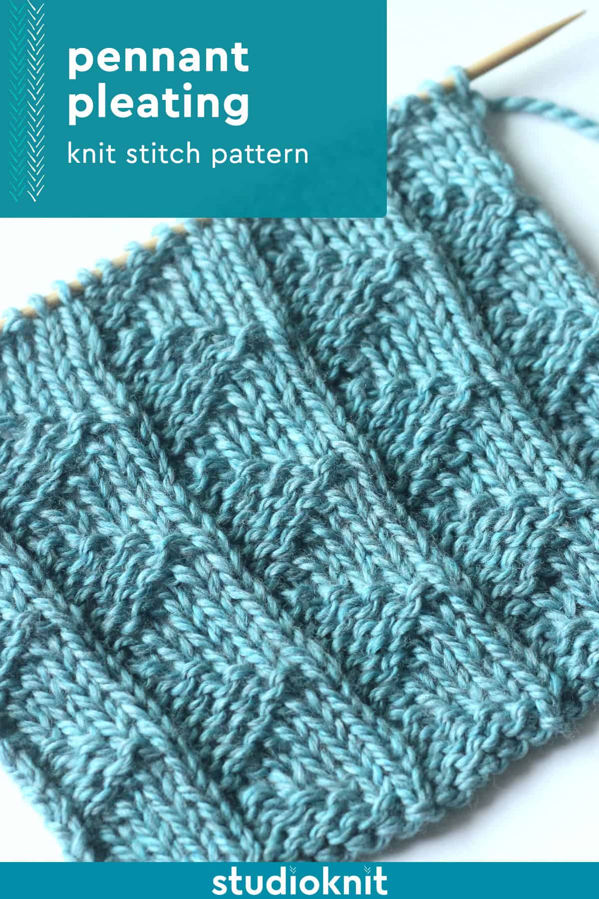 Pennant Pleating Stitch Knitting Pattern for Beginners - Studio Knit