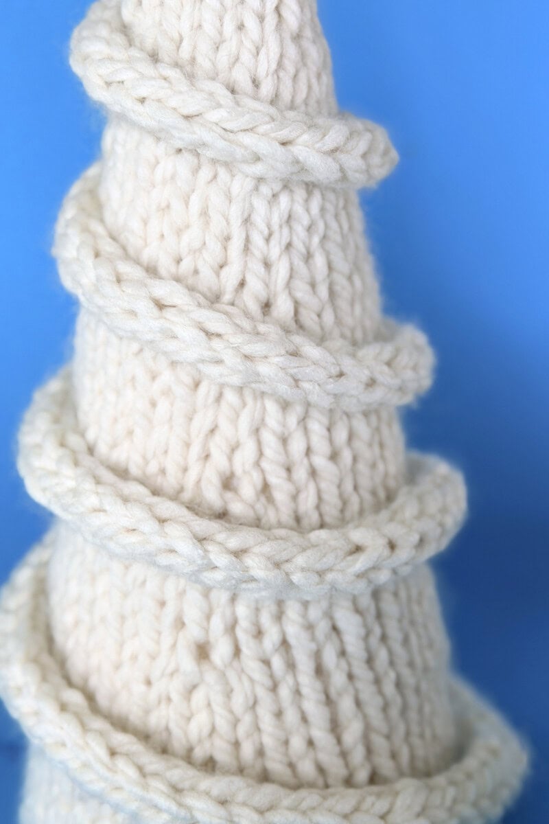 Knit Tabletop Christmas Trees – Pattern in 5 Sizes - Studio Knit